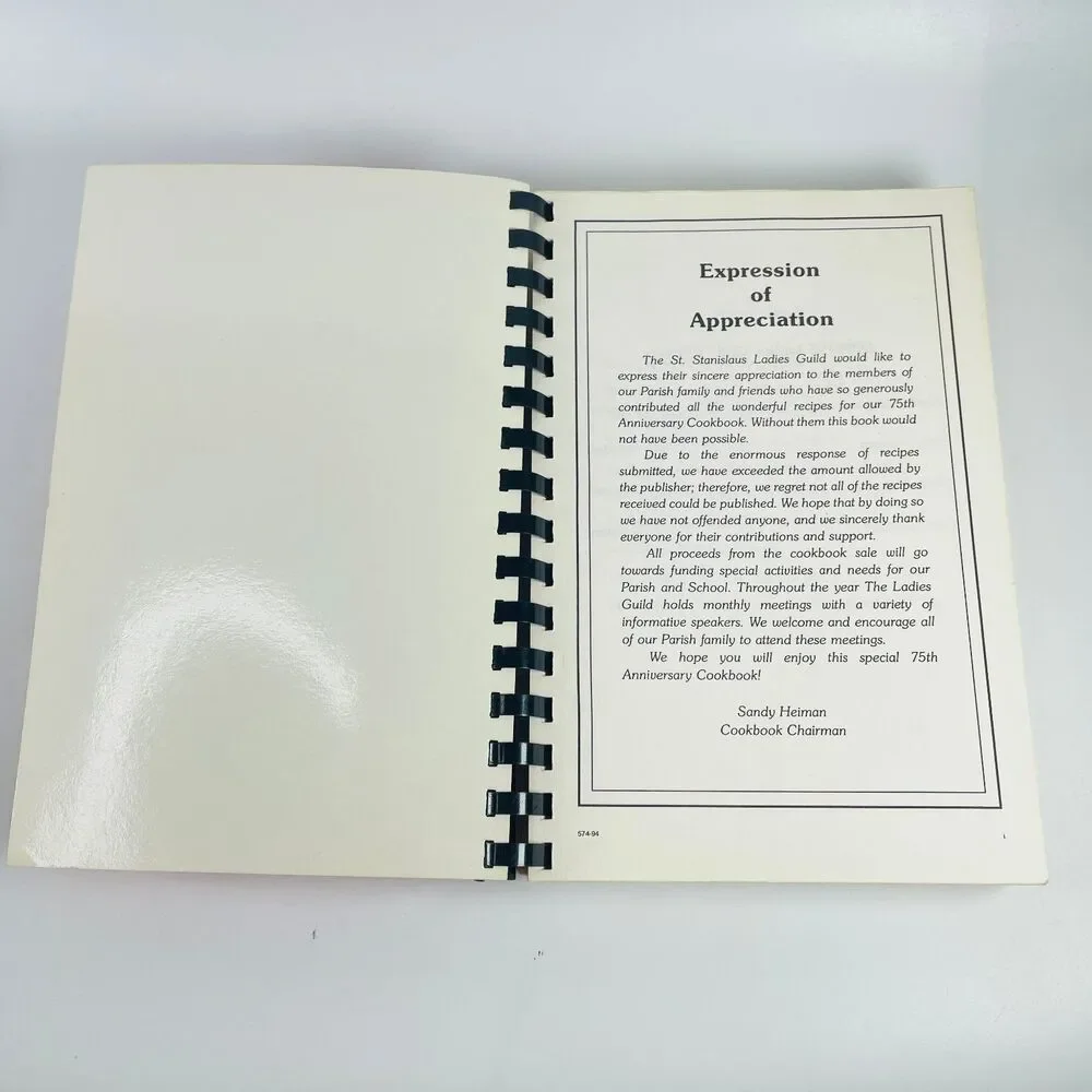 Kitchen | 75th Anniversary Spiral Cookbook St Stanislaus Omaha Ne 1919 ...